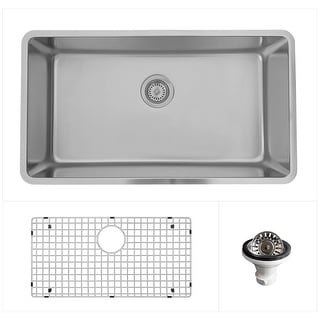 Karran USA NC-440-PK1 Novaro 30-7/8" Undermount Single Basin Stainless ...