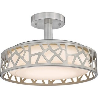 LED semi flush mount ceiling light acrylic ceiling lamp with nickel ...