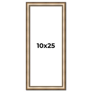 10x25 Frame Gold Solid Wood Shadow Box Width 1.5 Inches | Interior ...