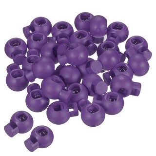 Cord Locks, 30 Pack Ball Spring Toggle Stopper, Dark Purple - Dark ...