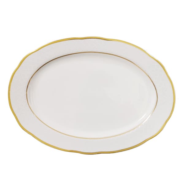 57 Piece Gold Wavy Dinnerware Set-Porcelain China Service for 8 People ...