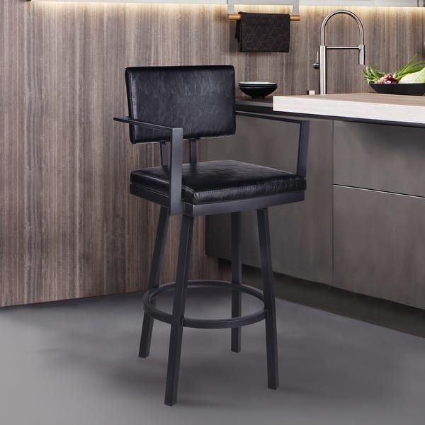 Balboa Swivel Counter/Bar Stool with Arms - Bed Bath & Beyond - 21523027