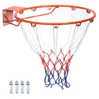 18" Basketball Rim Wall Door Mounted Standard Goal (Thicken Solid Steel ...