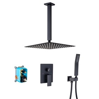 12 inch Ceiling Shower System Brushed Nickel Shower Combo Set for ...