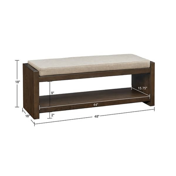 Madison Park Stanton Accent Bench with Lower Shelf - Bed Bath & Beyond ...