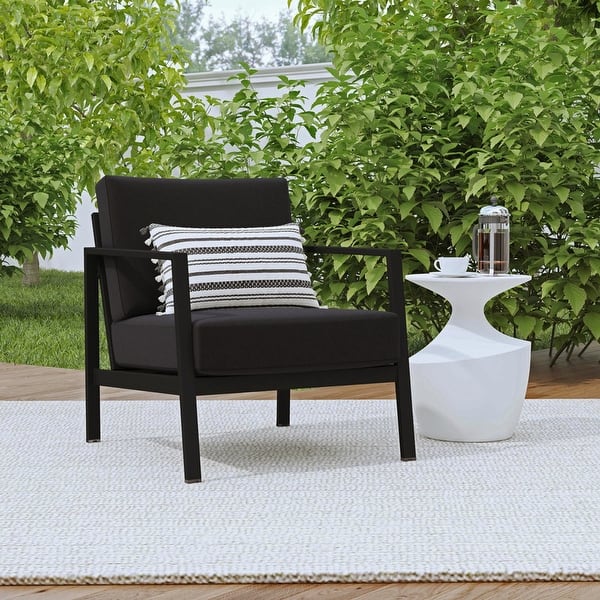 Hadleigh Outdoor Rust Resistant Accent Chair with Sunbrella Cushions ...