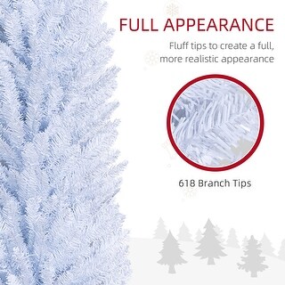 8ft Unlit Artificial Pencil Christmas Tree with 618 Realistic Branch ...