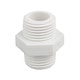 1/2PT Male to Male Thread PVC-U Straight Connector Fittings White - Bed ...