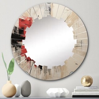 Designart "Abstract Duality I" Abstract Collages Modern Wall Mirror ...