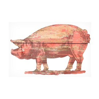 RetroPlanet 'Pig Cut Out' Canvas Art - Bed Bath & Beyond - 39504566