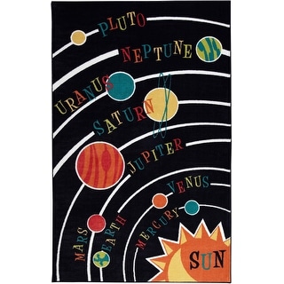 Educational Solar System Planets / Numbers Reversible Kids Area Rug ...
