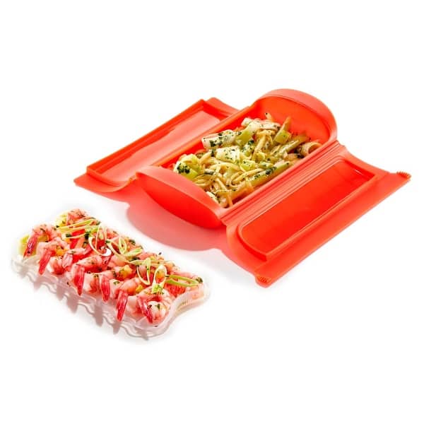 Lekue 1-2 Person Steam Case With Draining Tray and Bonus 10 Minute ...