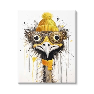 Stupell Yellow Steampunk Emu Canvas Wall Art Design by Karen Smith ...