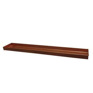 29 Inch Rectangular Metal Window sill Plant Tray with Trim Edges, Large ...
