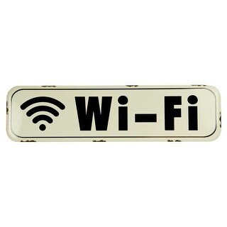 18" Black And White Metal Wi-Fi Wall Decor - Bed Bath & Beyond - 39675574