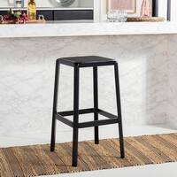 SAFAVIEH Silus Backless Cane Bar Stool - 18" W x 18" D x 30" H - On ...