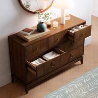 Gerald Traditional Wooden 6 Drawer Dresser With Storage By HULALAHOME ...