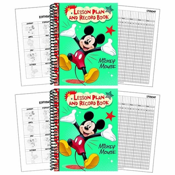 Mickey® Lesson Plan & Record Book, Pack of 2 - Multi - Bed Bath & Beyond - 32440170