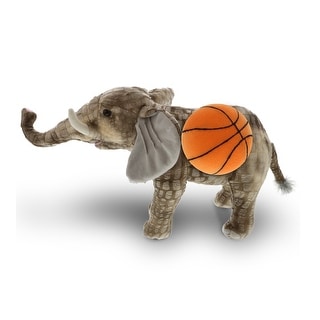 DolliBu Huggable Elephant Stuffed Animal with Basketball Plush Toy - 12 ...