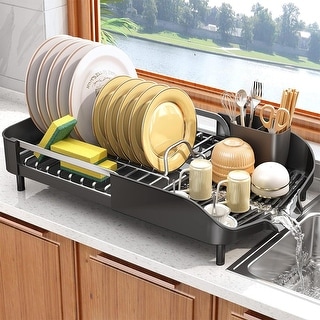 Dish Drying Rack Small Dish Rack for Kitchen Counter - 12.6"D x 20.5"W ...