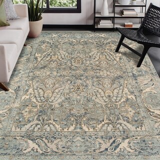 Vintage Pagota Transitional Geometric Hand-Knotted Area Rug - Bed Bath ...