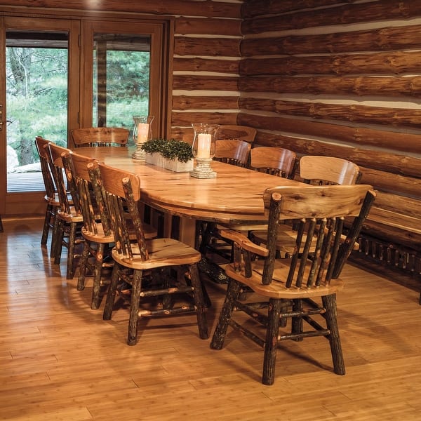 Hickory Log Double Pedestal Table - Bed Bath & Beyond - 36047399