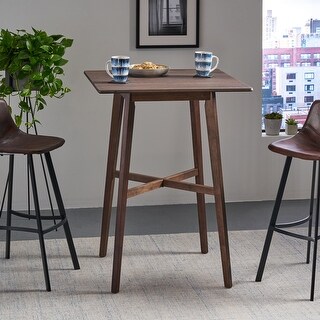 Modern Bar Height 42" Dining Table, Rubberwood Legs and Laminate Table ...