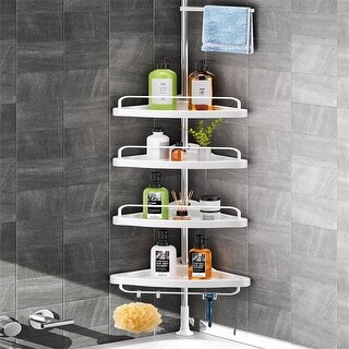 Adjustable Stainless Steel Shower Organizer - ‎9"D x 9"W x 108"H - Bed ...
