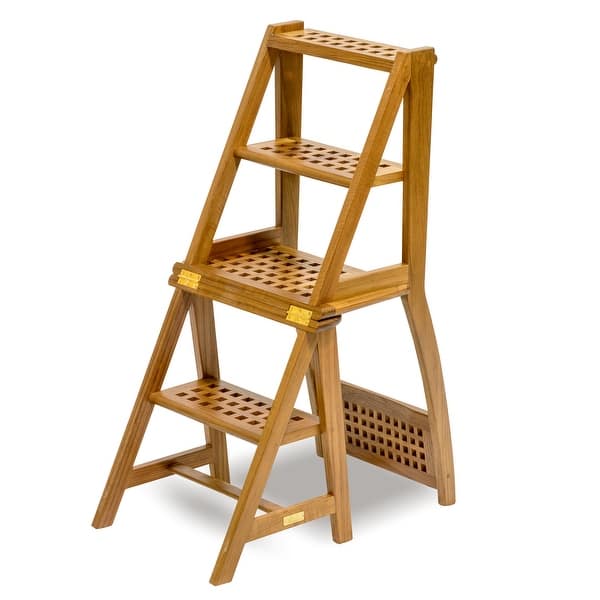 Teak Step Ladder/Chair - On Sale - Bed Bath & Beyond - 33133860