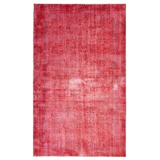 ECARPETGALLERY Hand-knotted Color Transition Dark Red Wool Rug - 5'3 x ...