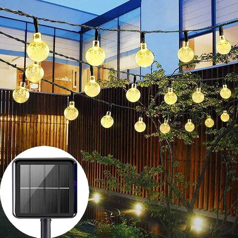 Solar Powered String Lights Outdoor, 50 LEDs - Standard - Overstock ...