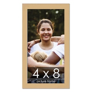 4x8 Traditional Natural Complete Wood Picture Frame with UV Acrylic ...