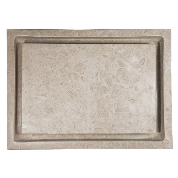 Rectangular Infinity Pool Sink - Polished Penny Grey Marble - Bed Bath ...