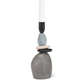 Large Stacked Stones Taper Candle Holder - Bed Bath & Beyond - 42472897