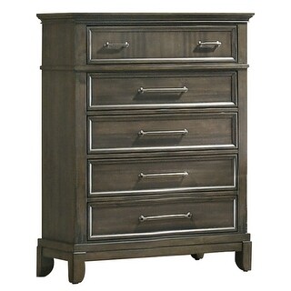 Cottage Contemporary Style 5-Drawer Chest Made with Wood - Bed Bath ...