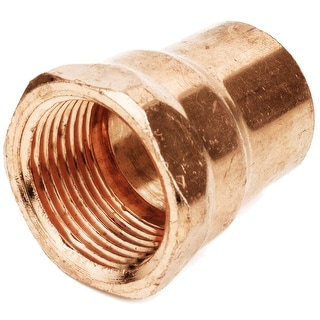 American Imaginations 1.5 in. x 2 in. Copper Female Reducing Adapter ...