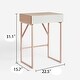 Tempered Glass Dressing Table with Marble Pattern and Metal Frame - N/A ...