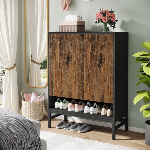 7-Tier Shoe Rack for Entryway Shoe Storage Cabinet with Doors. - 46*13 ...