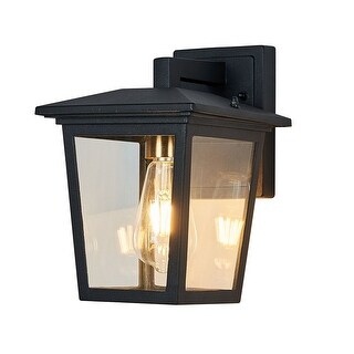 Single Light Outdoor Indoor Wall Lantern Light with Clear Glass, Anti ...