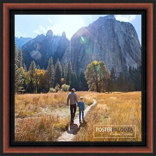 11x11 Traditional Walnut Complete Wood Square Picture Frame with UV ...