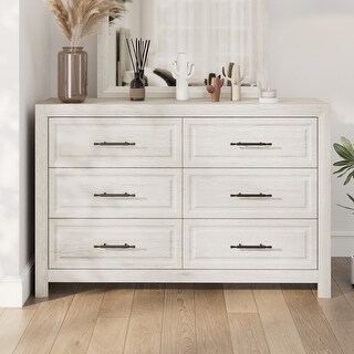 Elegant MDF 6-Drawer Dresser with Wood-Like Finish - Bed Bath & Beyond ...