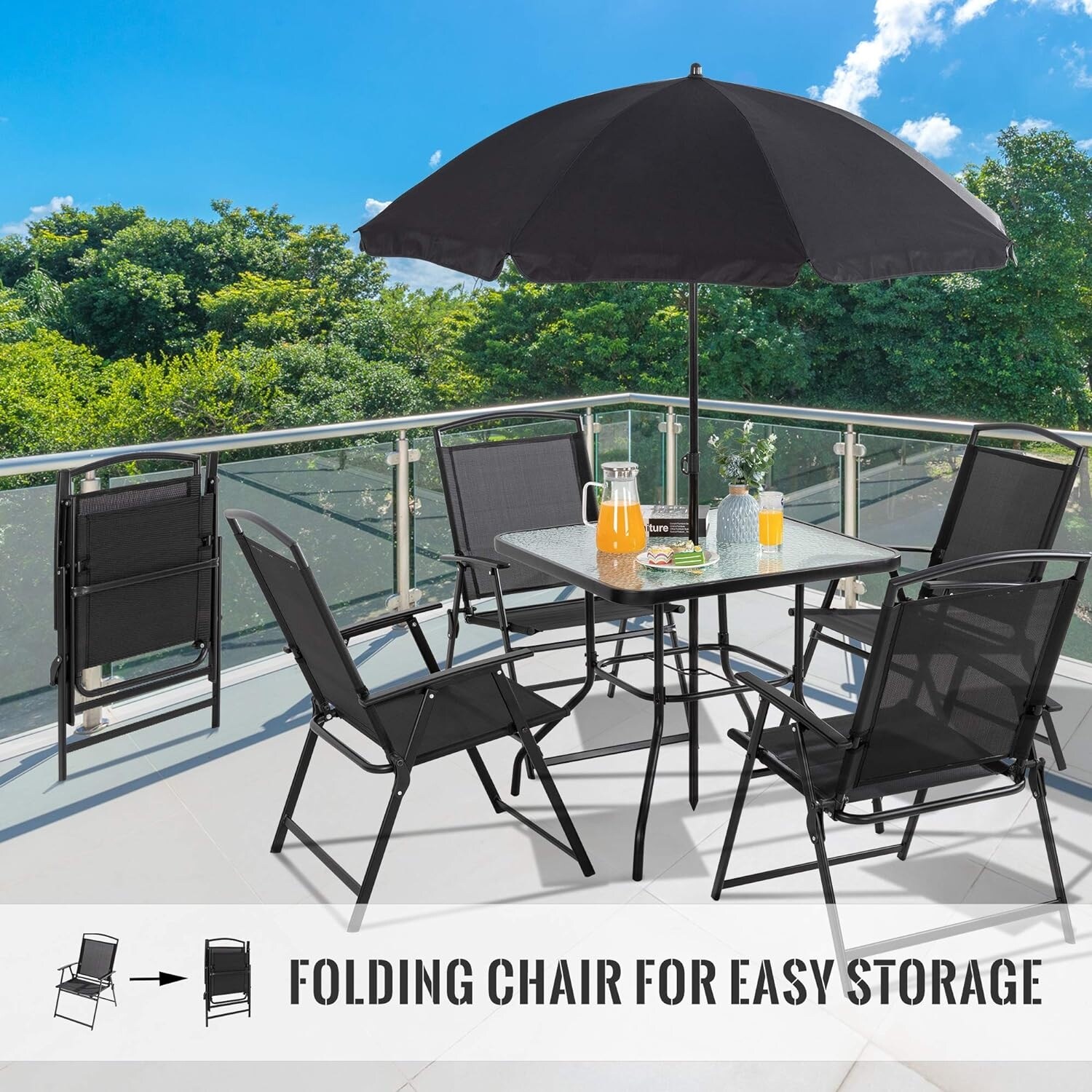 Room essentials 6 piece folding patio set store