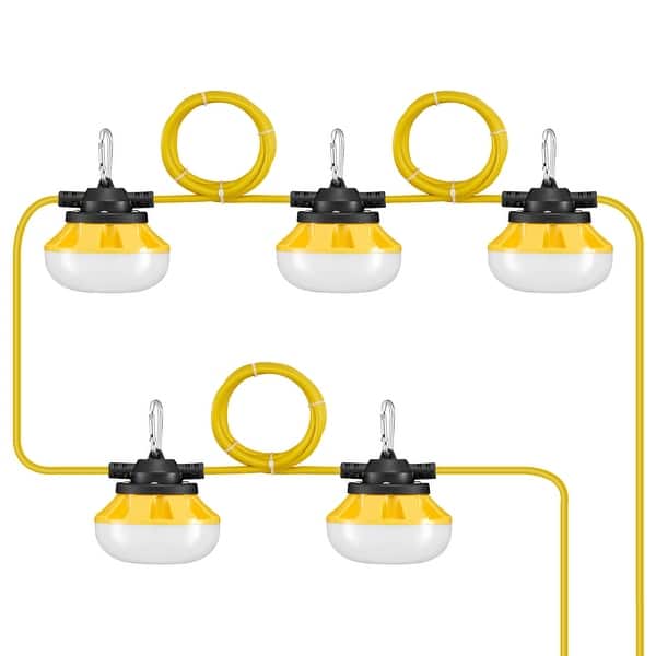 hanging construction lights
