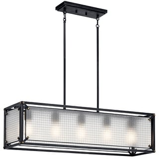 Kichler Steel 5 Light 37" Wide Linear Chandelier - Bed Bath & Beyond ...