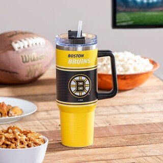 40 oz Stainless Steel Canyon Cup w/ Straw, Boston Bruins - Bed Bath ...