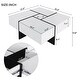 Coffee Table Square Cocktail Table End Tables with Hidden Storage and ...