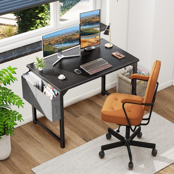 black computer desk small
