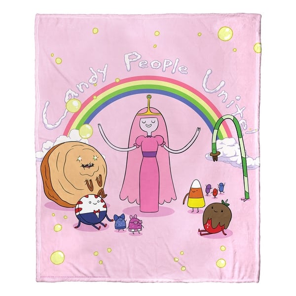 Cartoon Network Adventure Time Candy People Unite Silk Touch Throw ...