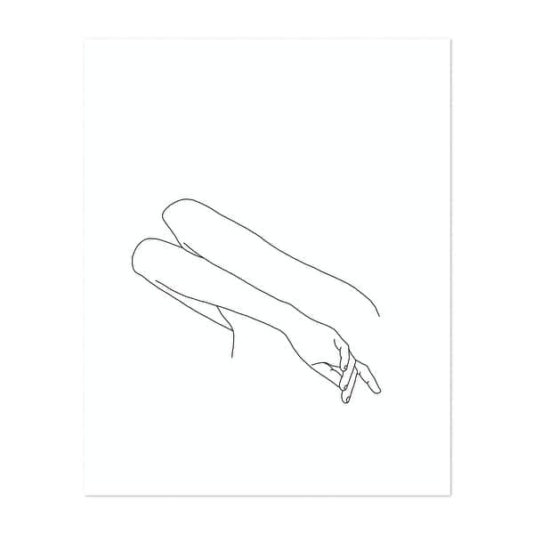 Amy Line Drawings Black White Feminine Figurative Art Print/Poster ...