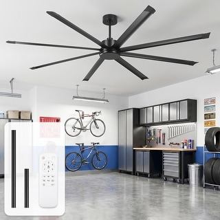 120-inch Black Industrial Extra Large Commercial HVLS Ceiling Fan with ...